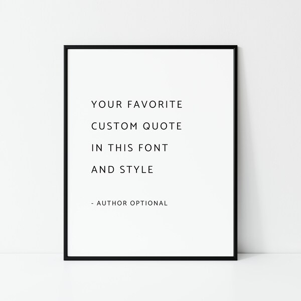 Custom Quote Print - Etsy