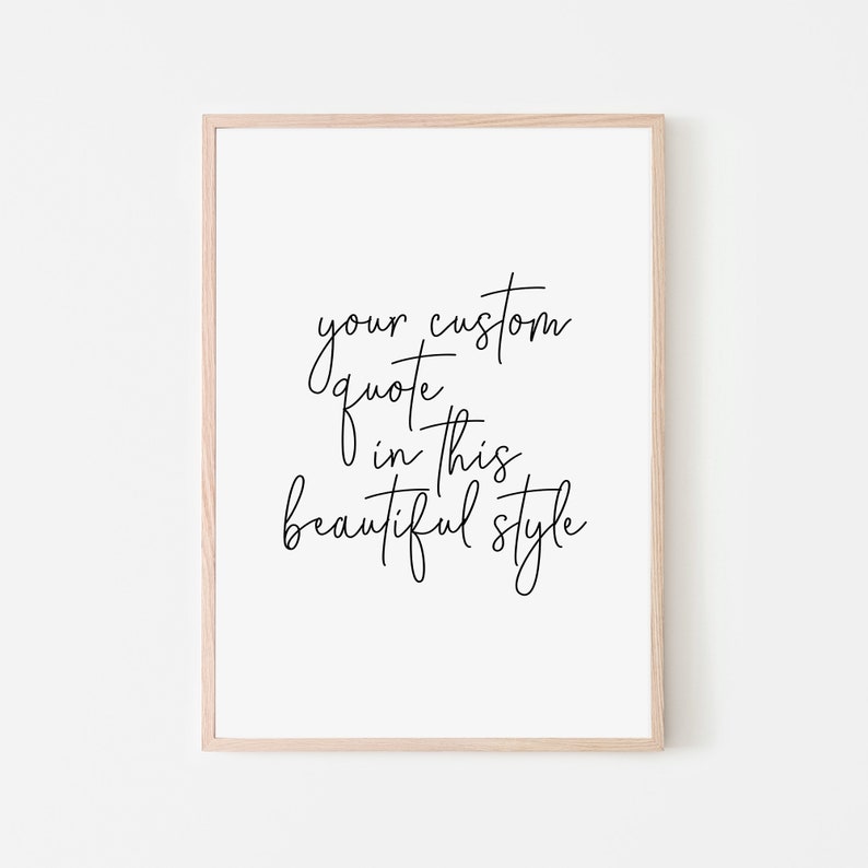 Personalized Quote Print, Custom Typography Art (digital Print) - Etsy