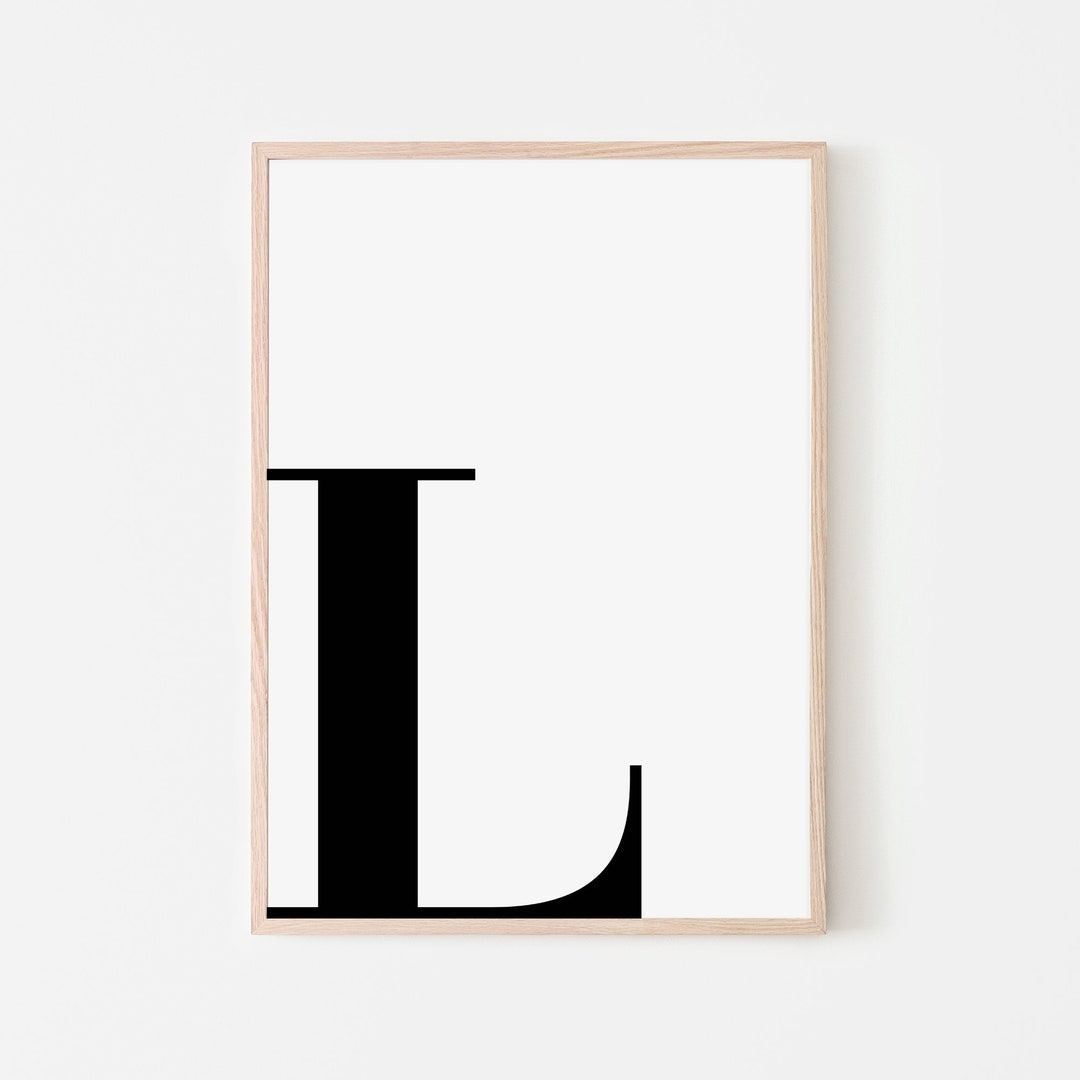 Letter 'L' Printable Wall Art | Initial Letter Print | Alphabet Letter ...