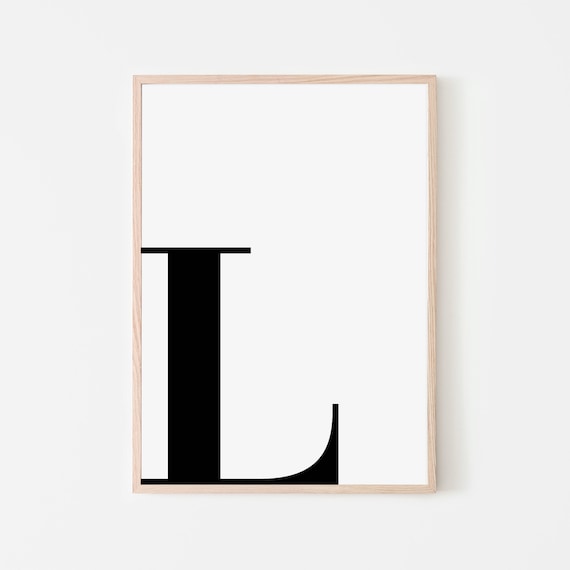 Letter 'L' Printable Wall Art Initial Letter Print - Etsy