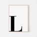 Letter 'L' Printable Wall Art Initial Letter Print Alphabet Letter L ...