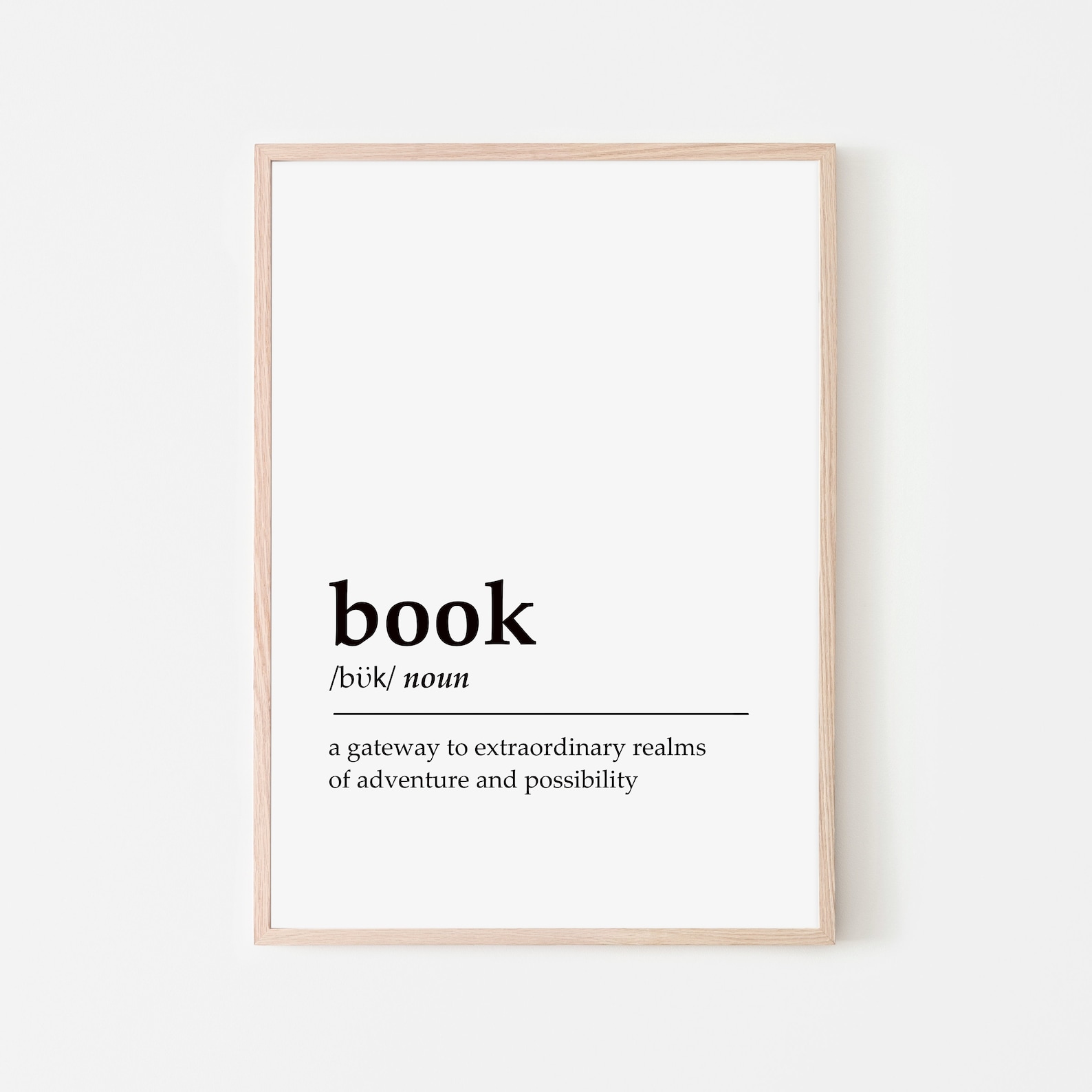 Book Definition Printable | Book Lover Print | Book Nerd Art | Book ...