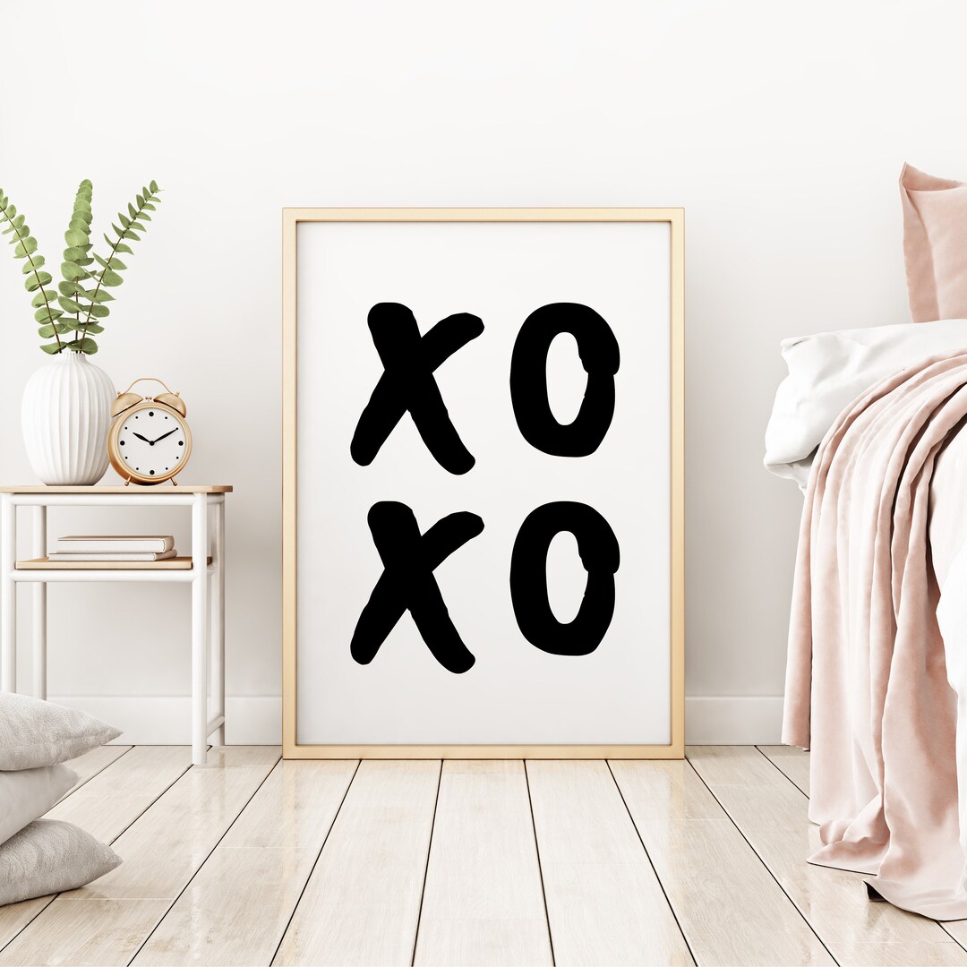 XOXO Print XOXO Printable XOXO Wall Art Bedroom Print - Etsy