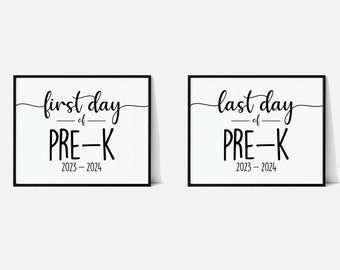 Pre K First Day Sign, First Day of School, First Day of Pre K Sign ...