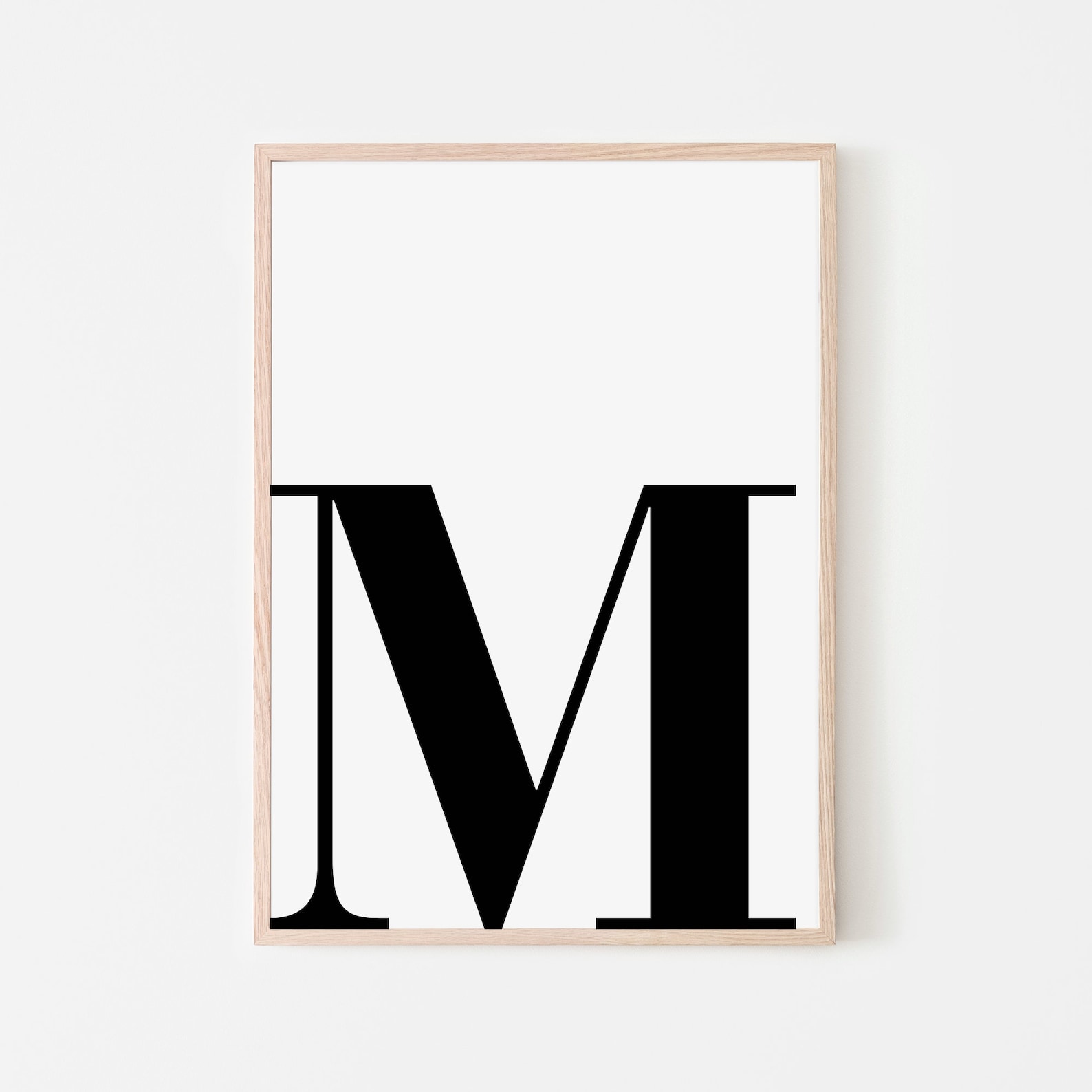 Letter 'M' Printable Wall Art Initial Letter Print - Etsy