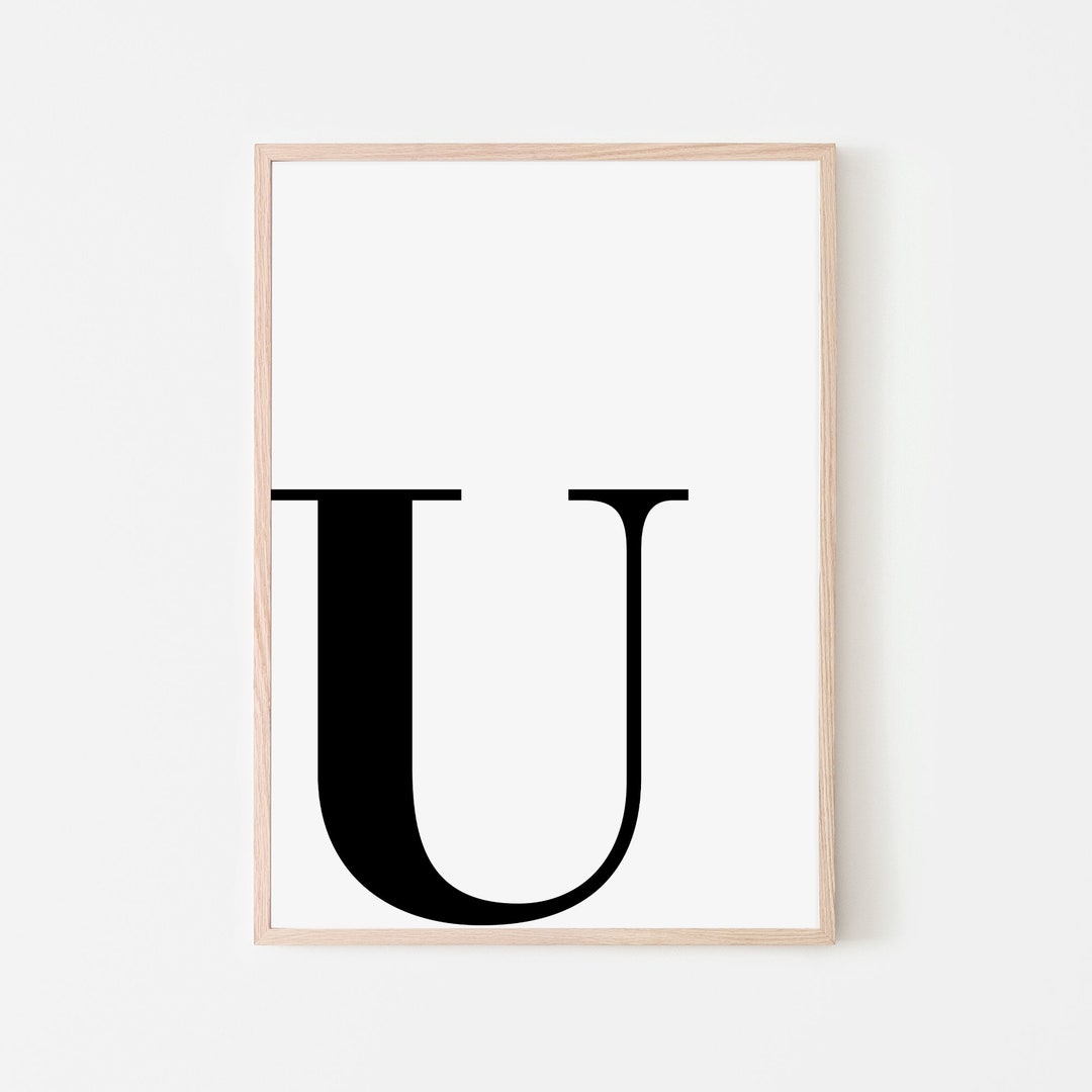 Buchstabe 'U' druckbare Wandkunst Anfangsbuchstabe Print Alphabet ...
