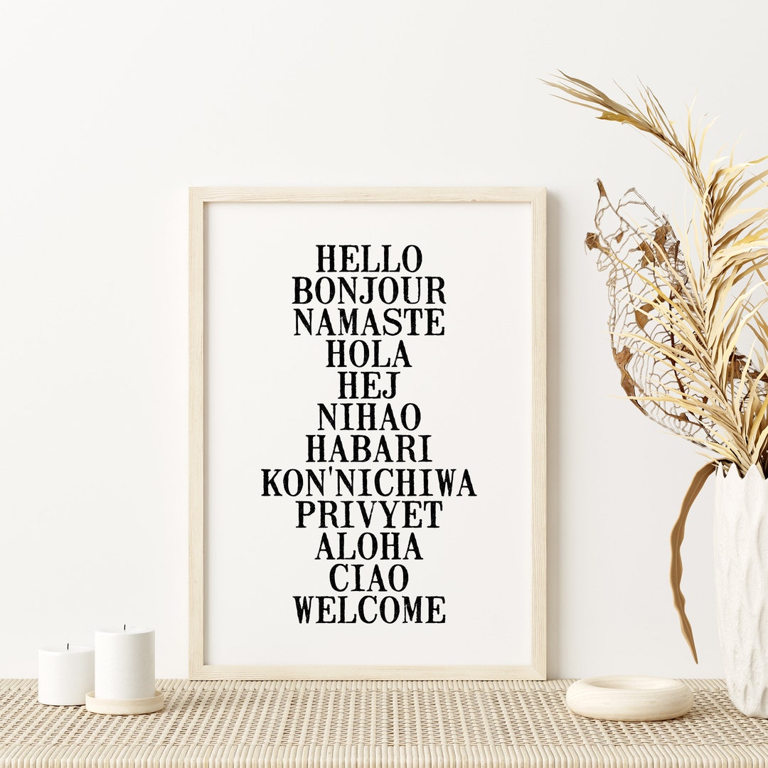 Hello Different Languages Print Hello World Print Hello - Etsy