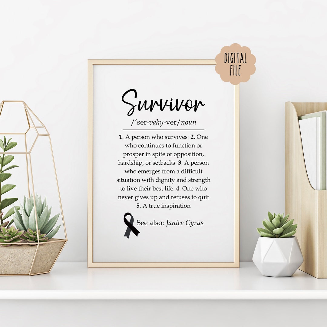 Custom Melanoma Survivor Definition Print, Melanoma Fighter Gift ...