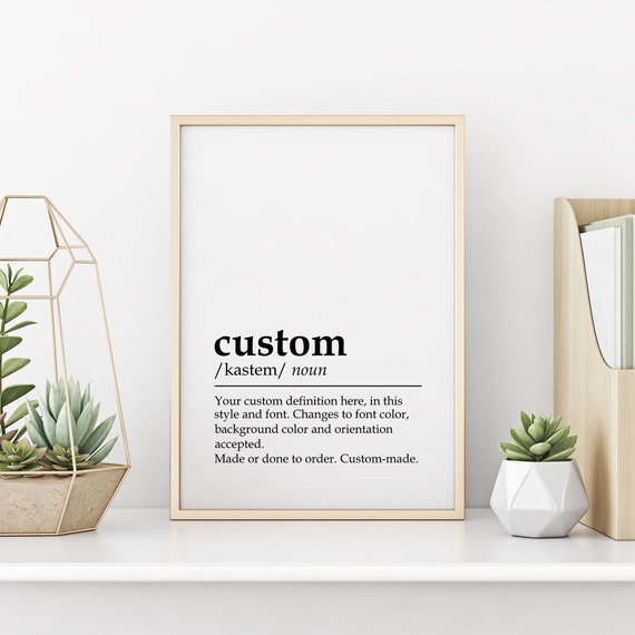 Custom Definition Print Custom Definition Poster Custom | Etsy
