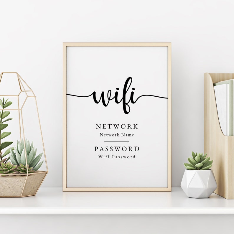 Editable WIFI Password Sign Wifi Sign Editable WIFI Sign | Etsy