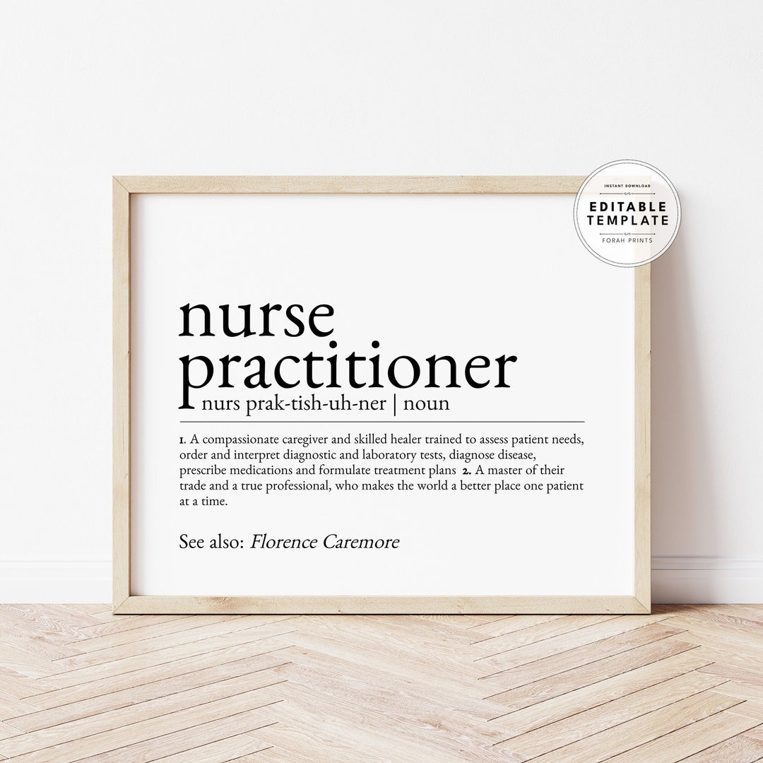 Nurse Practitioner Definition Print: Custom NP Gift (digital Print) - Etsy