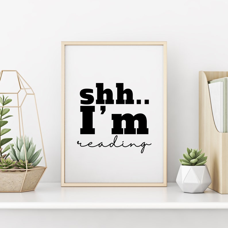 Shh I Am Reading Print Library Wall Art Library Poster - Etsy Shh I Am Reading Print Library Wall Art Library Poster - Etsy