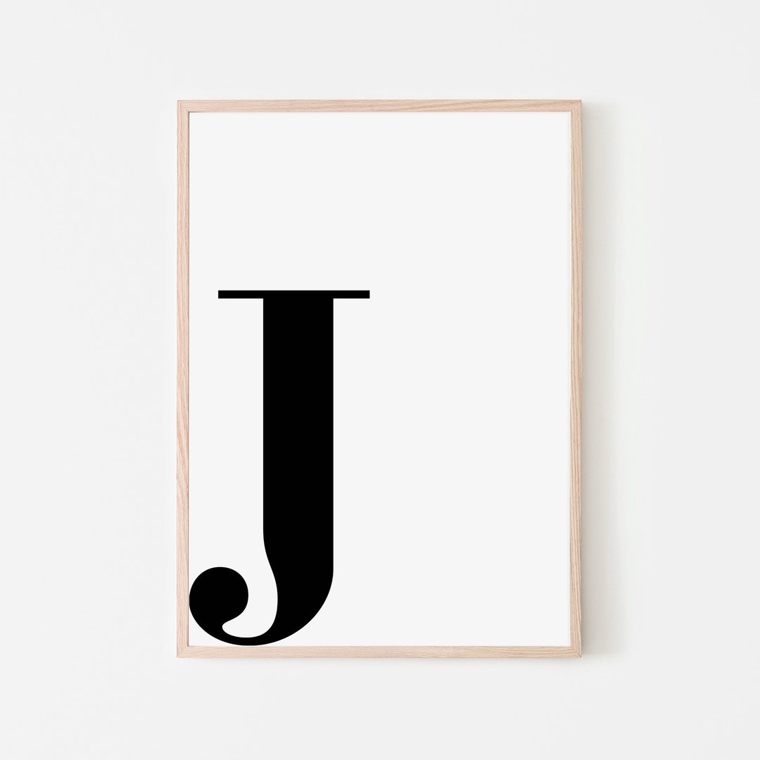 Letter 'J' Printable Wall Art | Initial Letter Print | Alphabet Letter ...