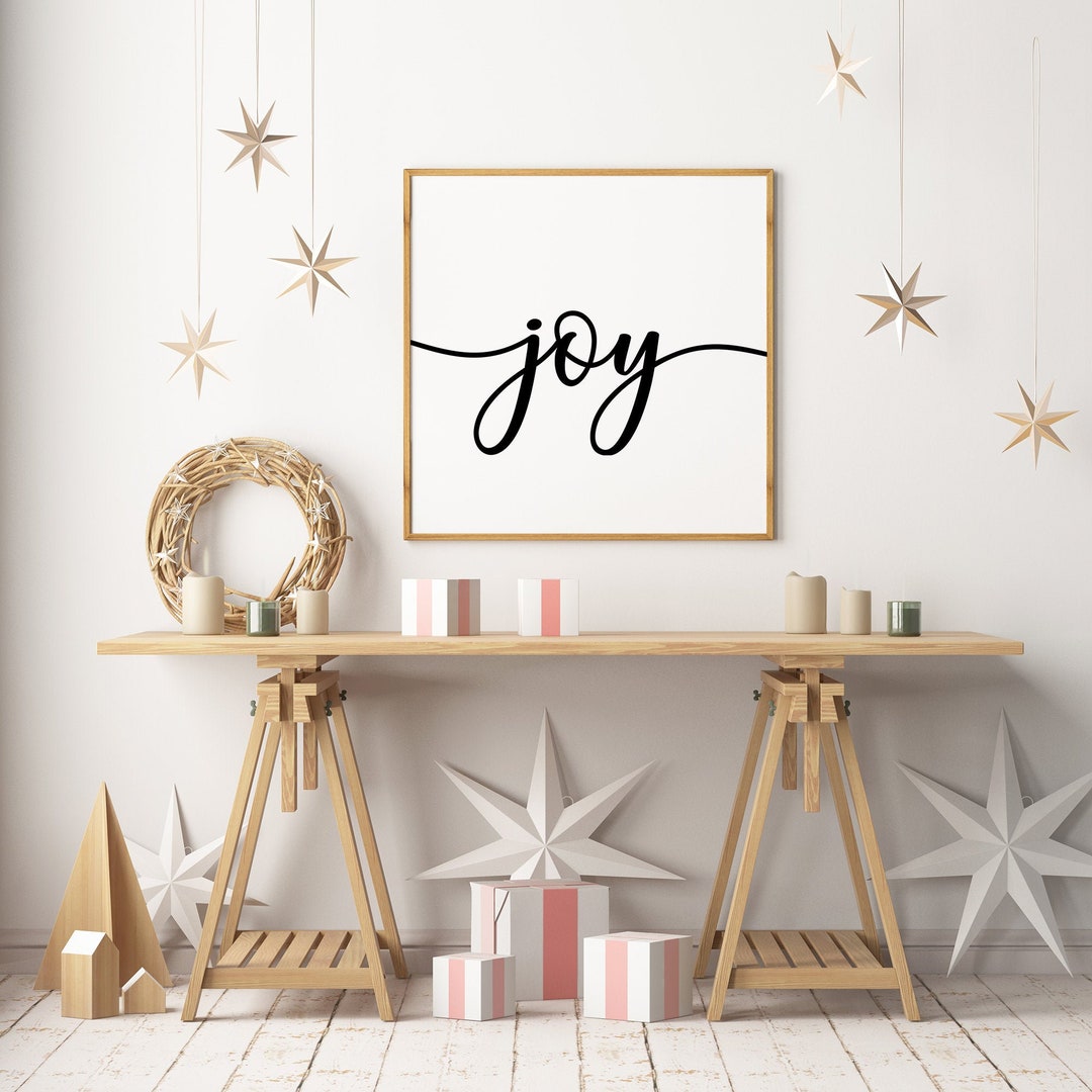 Joy Print | Joy Poster | Christmas Printable Wall Art | Christmas Wall ...
