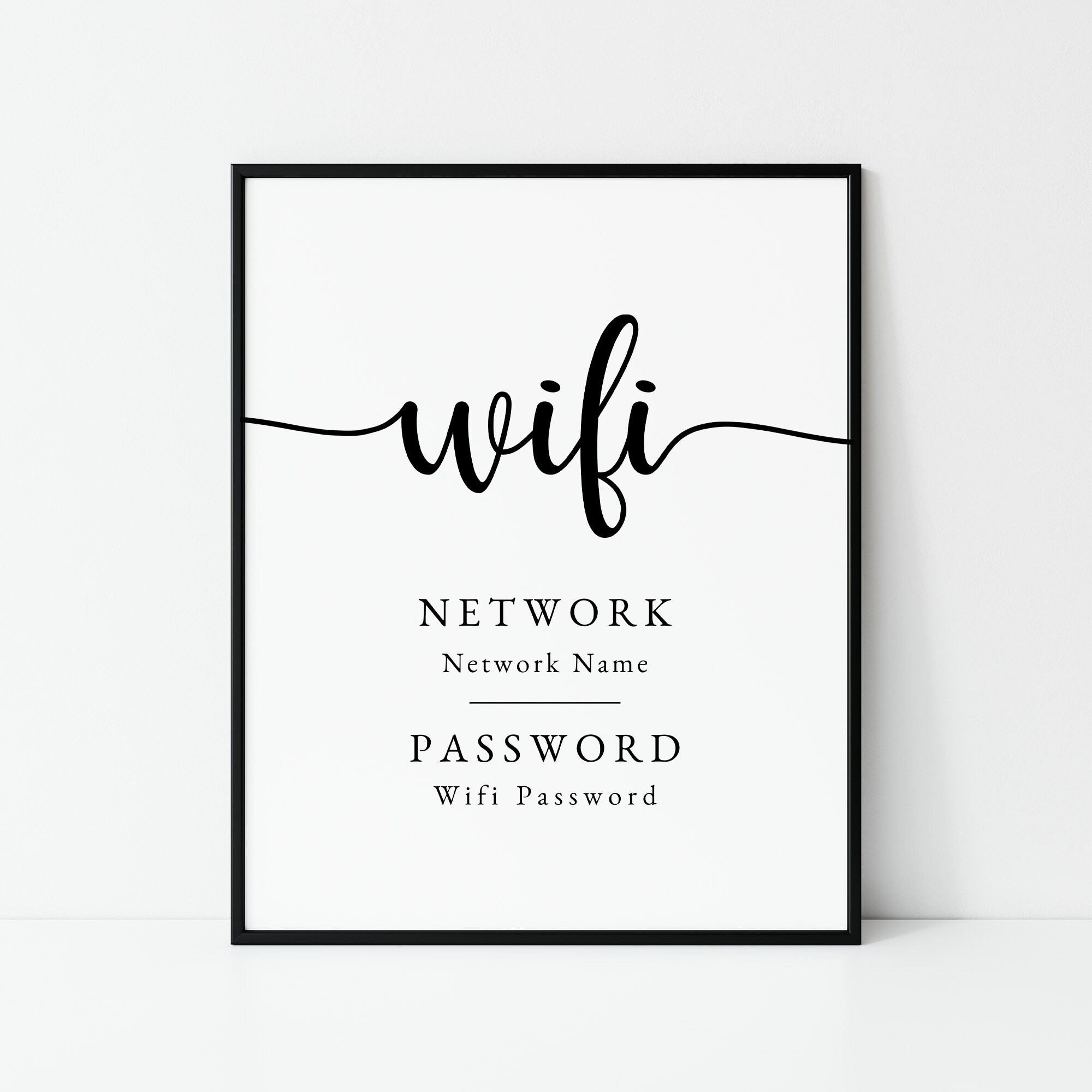 Editable WIFI Password Sign Wifi Sign Editable WIFI Sign | Etsy