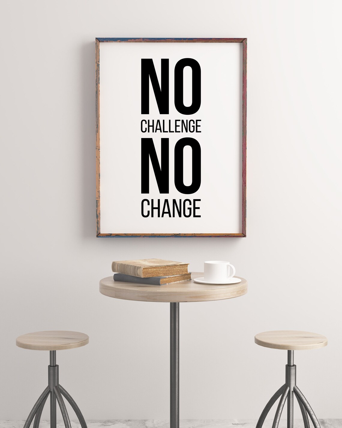 No Challenge No Change | Gym Wall Art | Gym Poster | Gym Prints | Gym ...