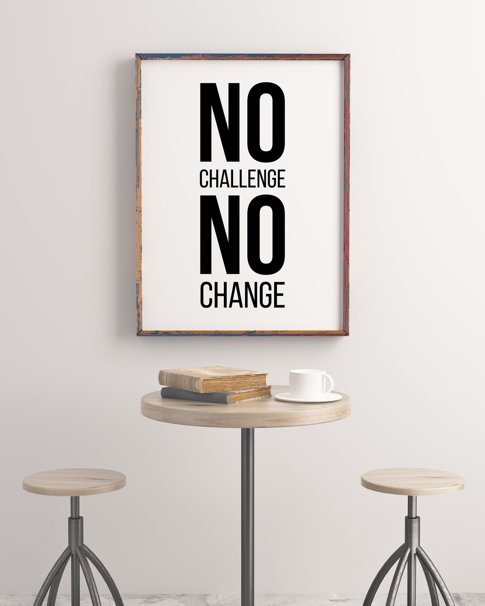 No Challenge No Change | Gym Wall Art | Gym Poster | Gym Prints | Gym ...