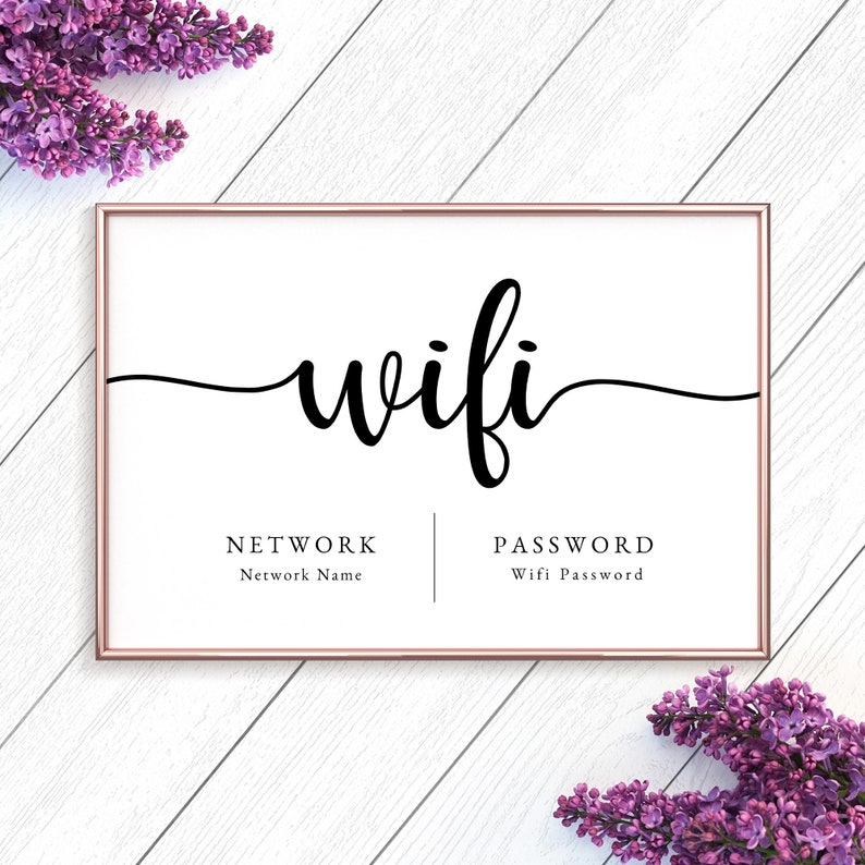 Editable WIFI Password Sign Wifi Sign Editable WIFI Sign | Etsy