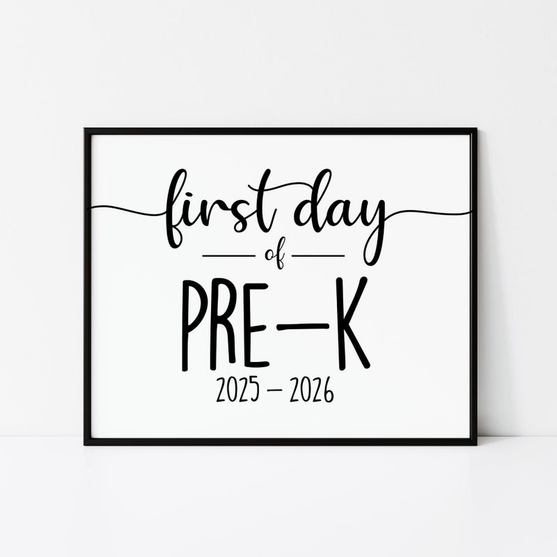 First Day of Pre K - Etsy