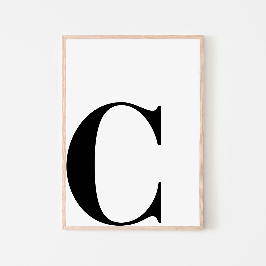 Letter 'C' Printable Wall Art | Initial Letter Print | Alphabet Letter ...