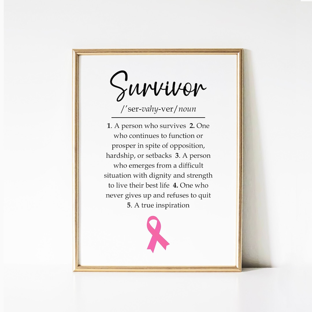 Breast Cancer Survivor Definition Art Print (digital Download) - Etsy