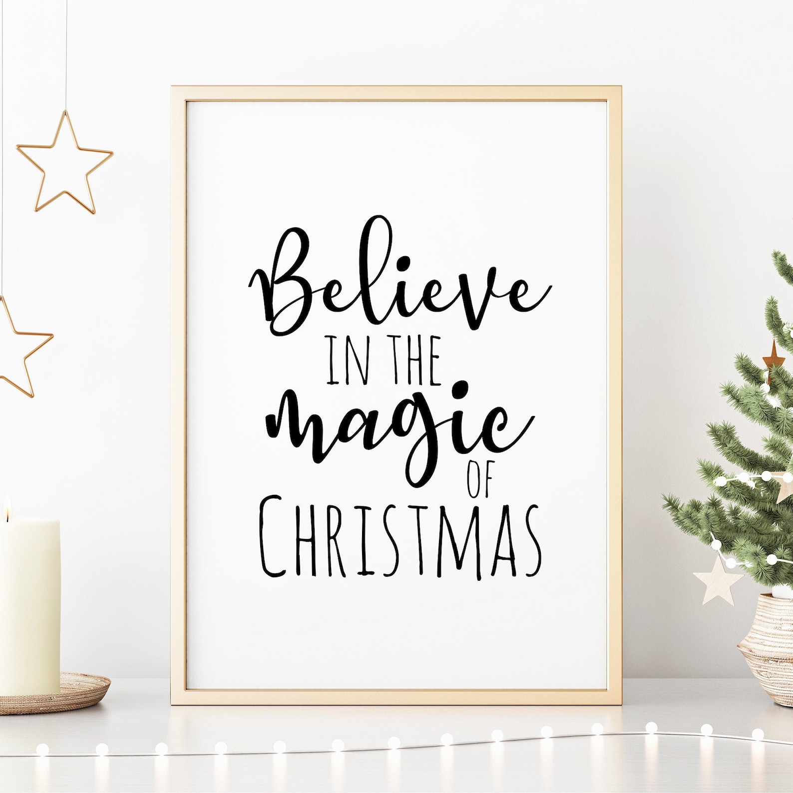 Believe in the Magic of Christmas Print | Christmas Printable Wall Art ...