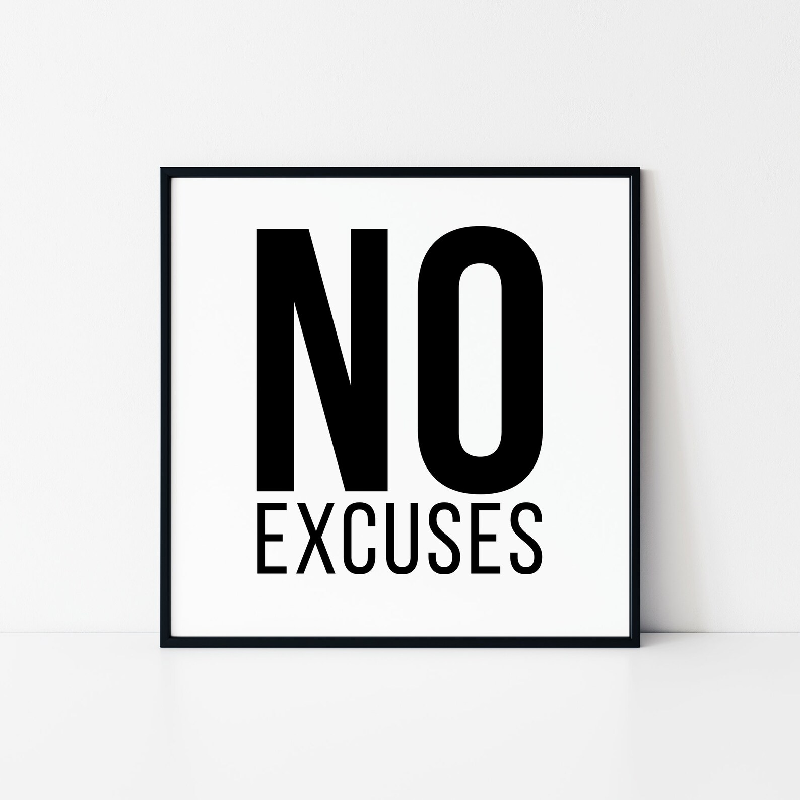 No Excuses Poster No Excuses Print Gym Wall Art Gym | Etsy