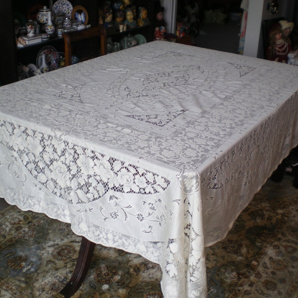Ivory Tablecloth - Etsy