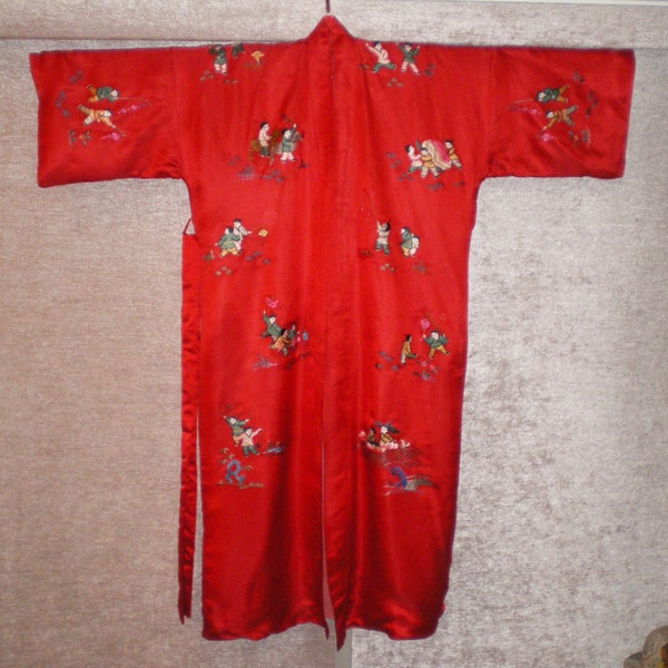 Chinese Embroidered Dragon Kimono - Etsy