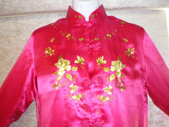 Beautiful Vintage Chinese Razzberry Pink Silk Jacket… - Gem