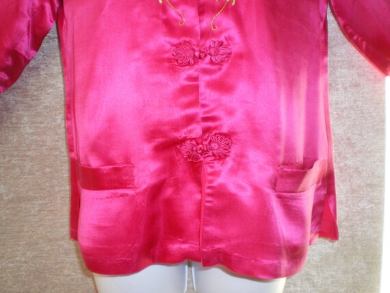 Beautiful Vintage Chinese Razzberry Pink Silk Jacket… - Gem