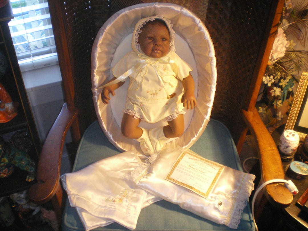 NIB Makayla Grace a Black Reborn Doll Realtouch Vinyl Includes Satin ...