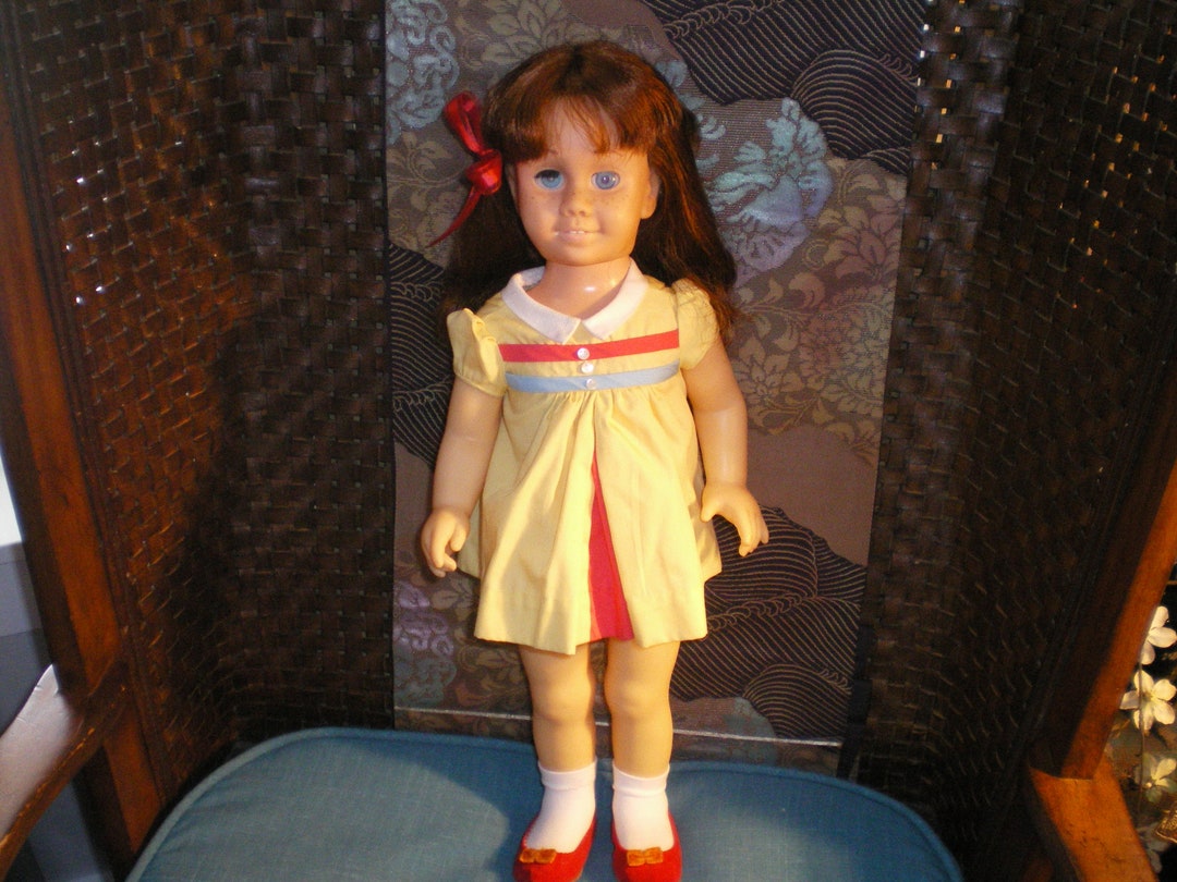 Beautiful Vintage Chatty Cathy Doll Long Auburn Hair Blue Etsy