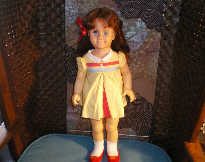 Beautiful Vintage Chatty Cathy Doll Long Auburn Hair Blue Eyes Original ...