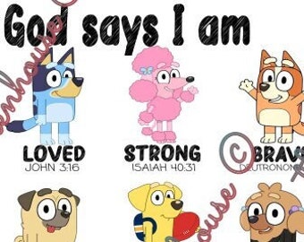 Bluey God Says Svg - Etsy