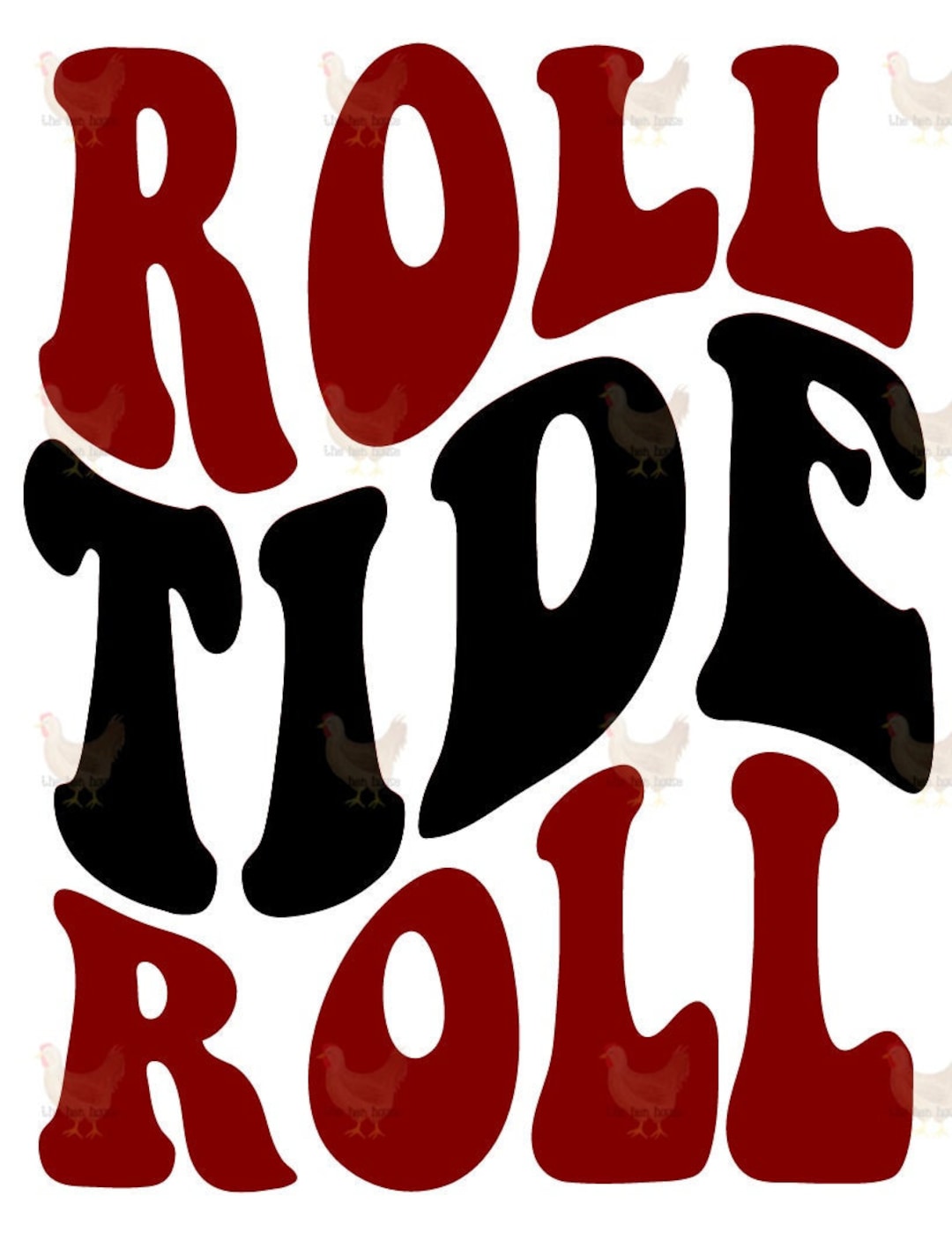 Roll Tide Crimson Tide Groovy Wavy Alabama Sublimation - Etsy