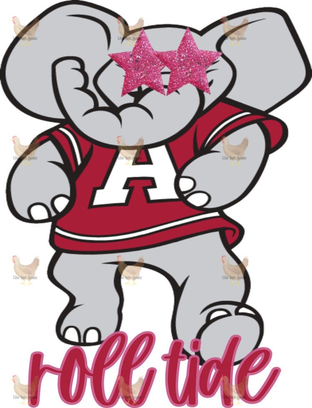 Alabama Roll Tide Elephant Pink Sublimation - Etsy
