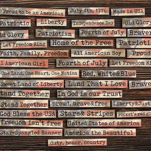 Patriotic Words - Etsy