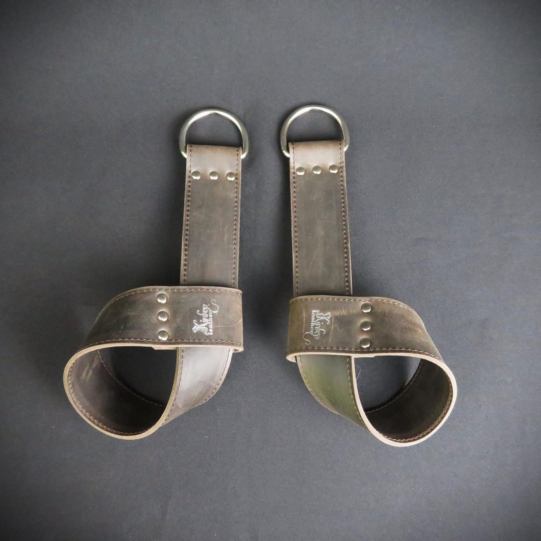 Handmade Brown Leather Restraints, Bondage Dominance Cuffs, Brown Cuffs ...