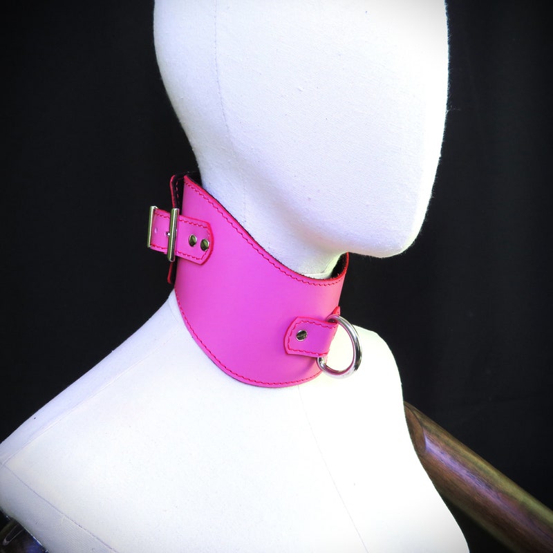 Pink Bondage Collar Etsy