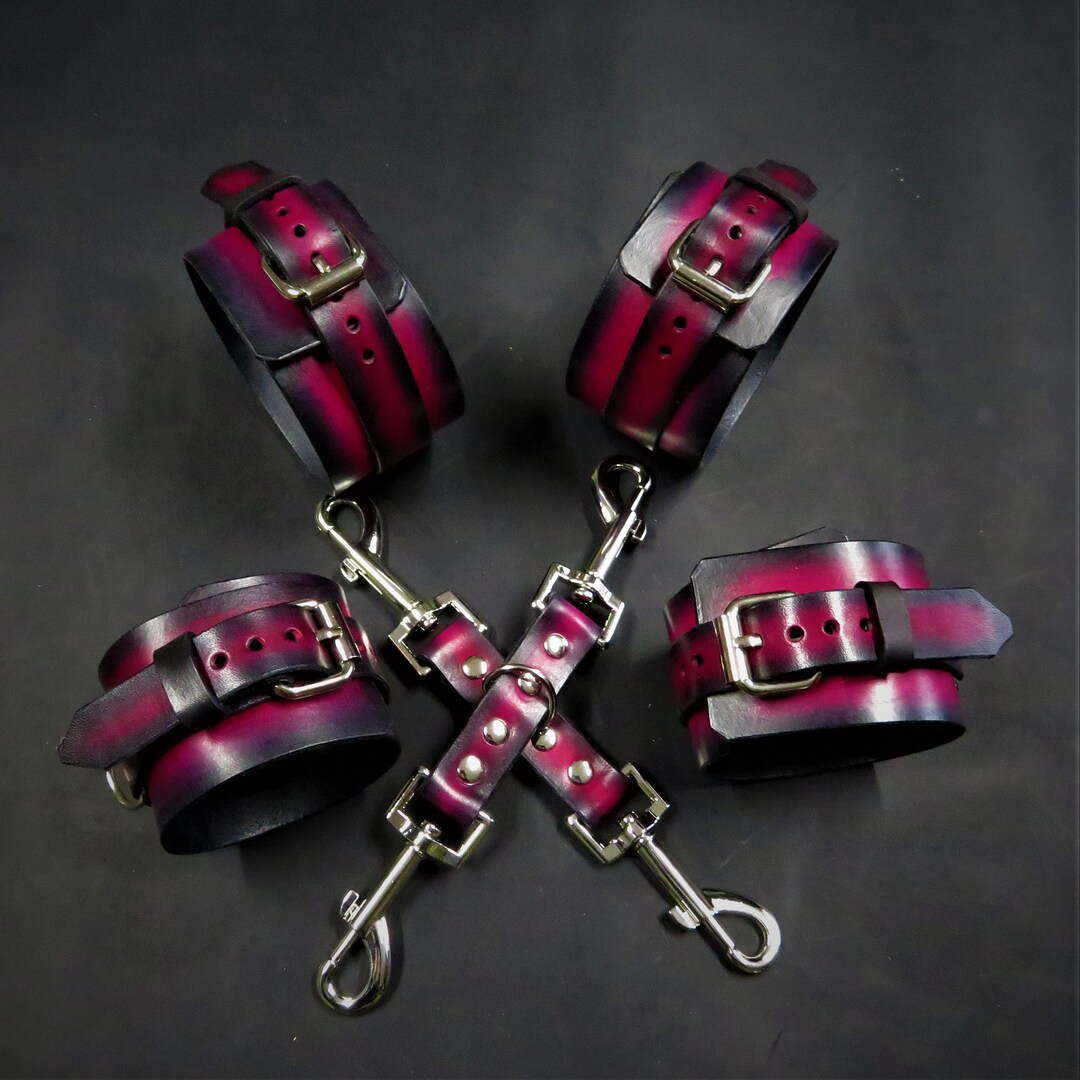 Handmade Complete Bondage Kit/ Bondage Cuffs Set/ Dominant Slave ...