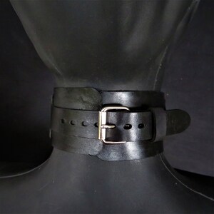 Handmade Black Leather Collar With Ring, Leather BDSM Kitten Cat ...