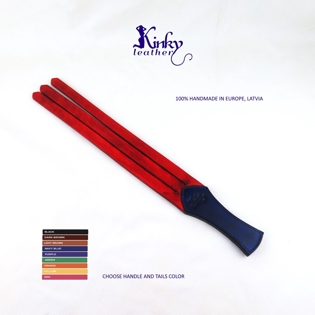 Three Finger Leather Tawse – Custom Color Impact Toy – Handmade Leather ...
