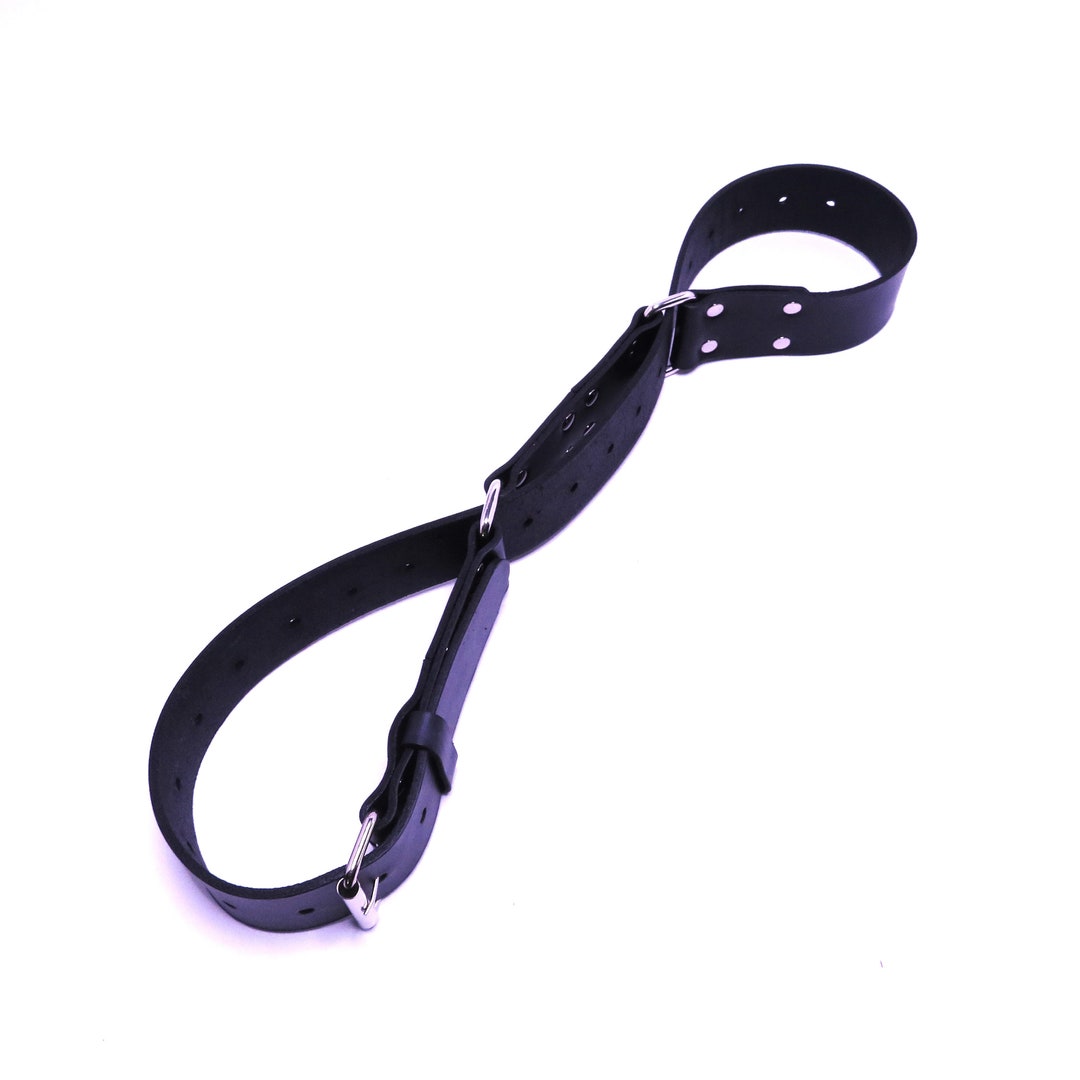 Handmade Leather Hobble Belt, Bondage Cuffs, Submissive Restraints Set ...