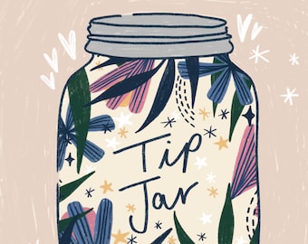Tip Jar Art - Etsy