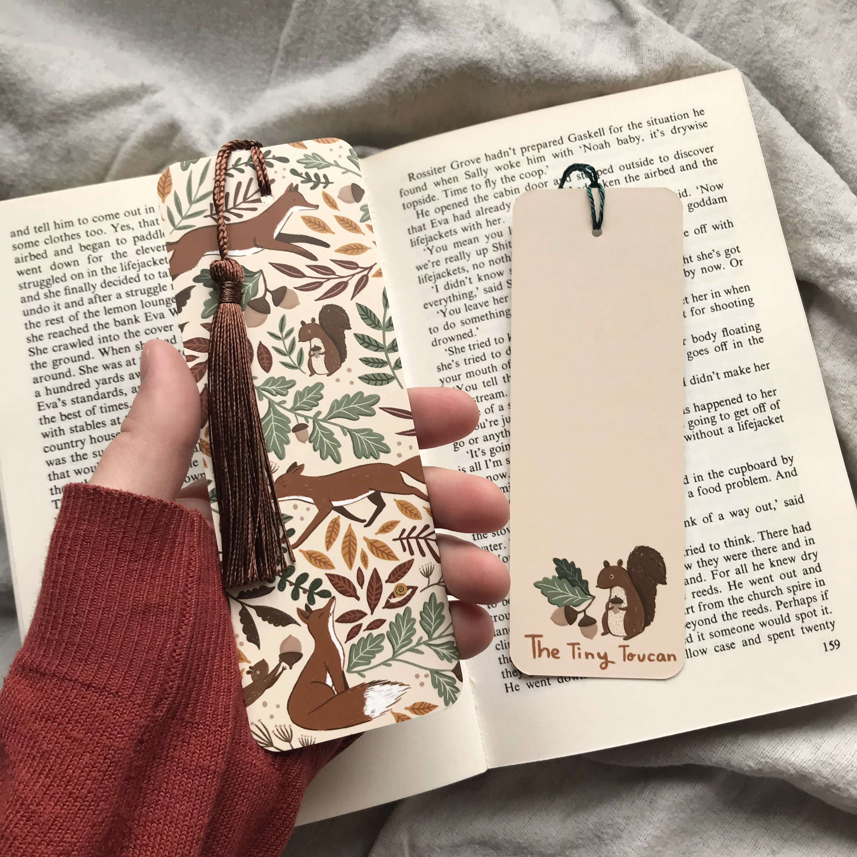 Foxes and Squirrels Bookmark. Woodland Creatures Illustration ...