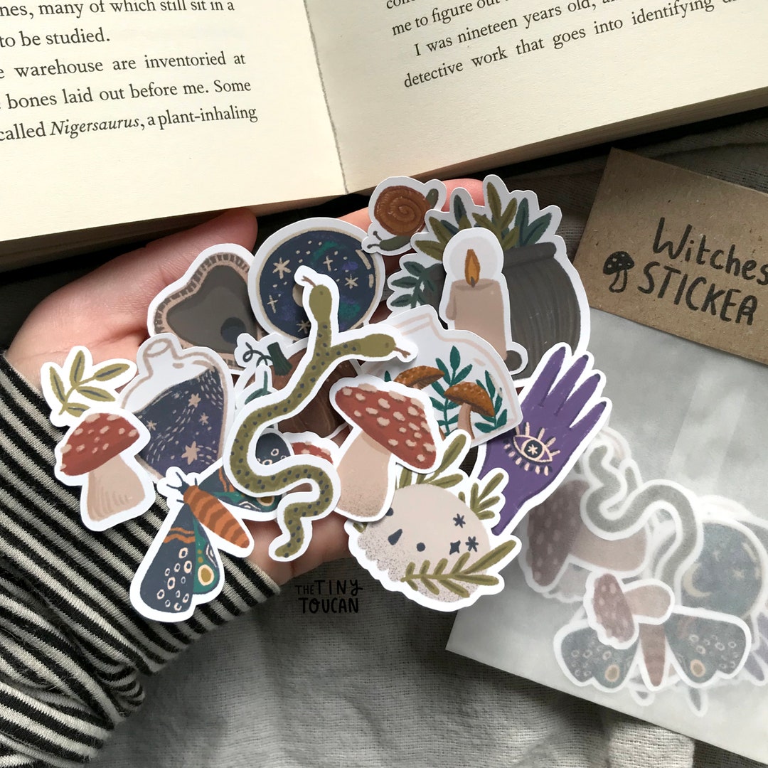 Witches Brew Sticker Pack! Cauldron- Mushroom- Crystal Ball- Skull ...
