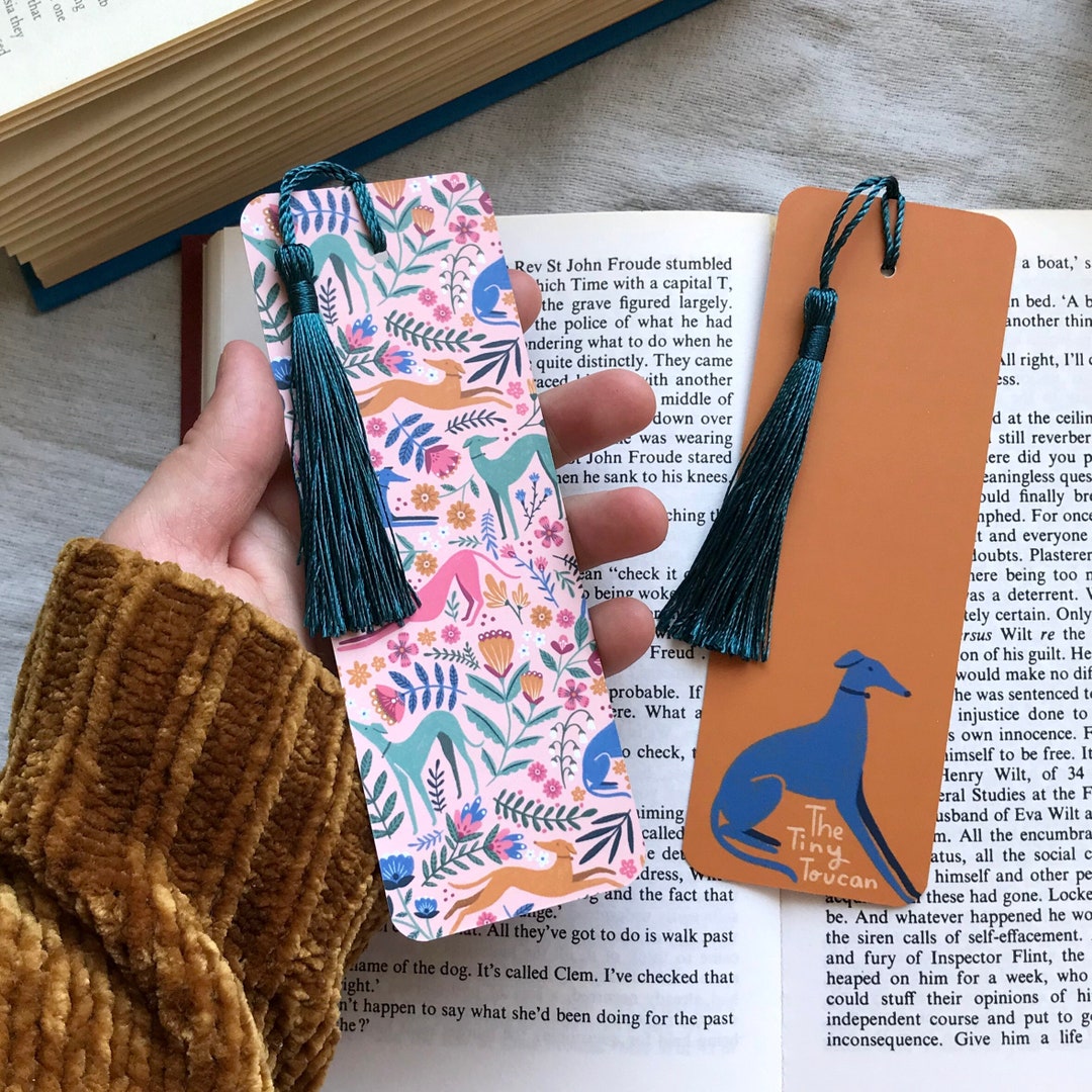 Long Dogs Bookmark. With or Without Tassel- Lurcher, Whippet, Greyhound ...