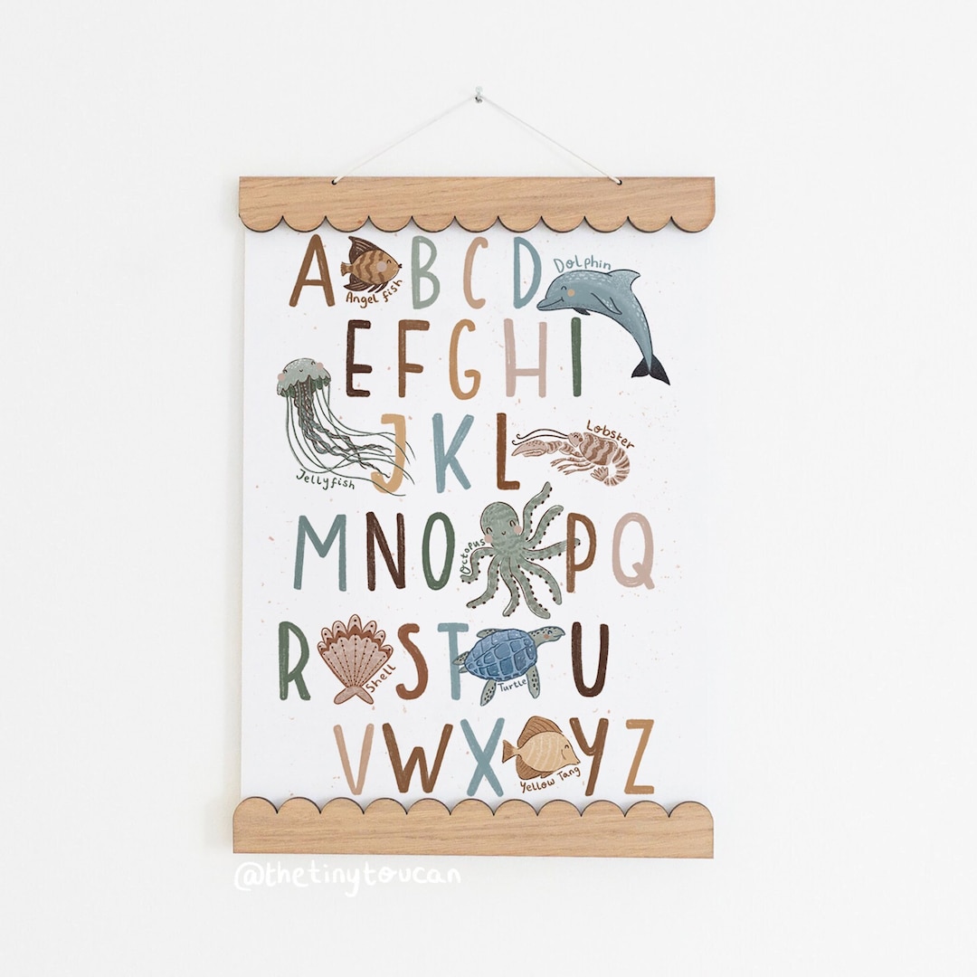 Under the Sea ABC Boho Under the Sea Ocean Decor Sea Nursery Decor ...