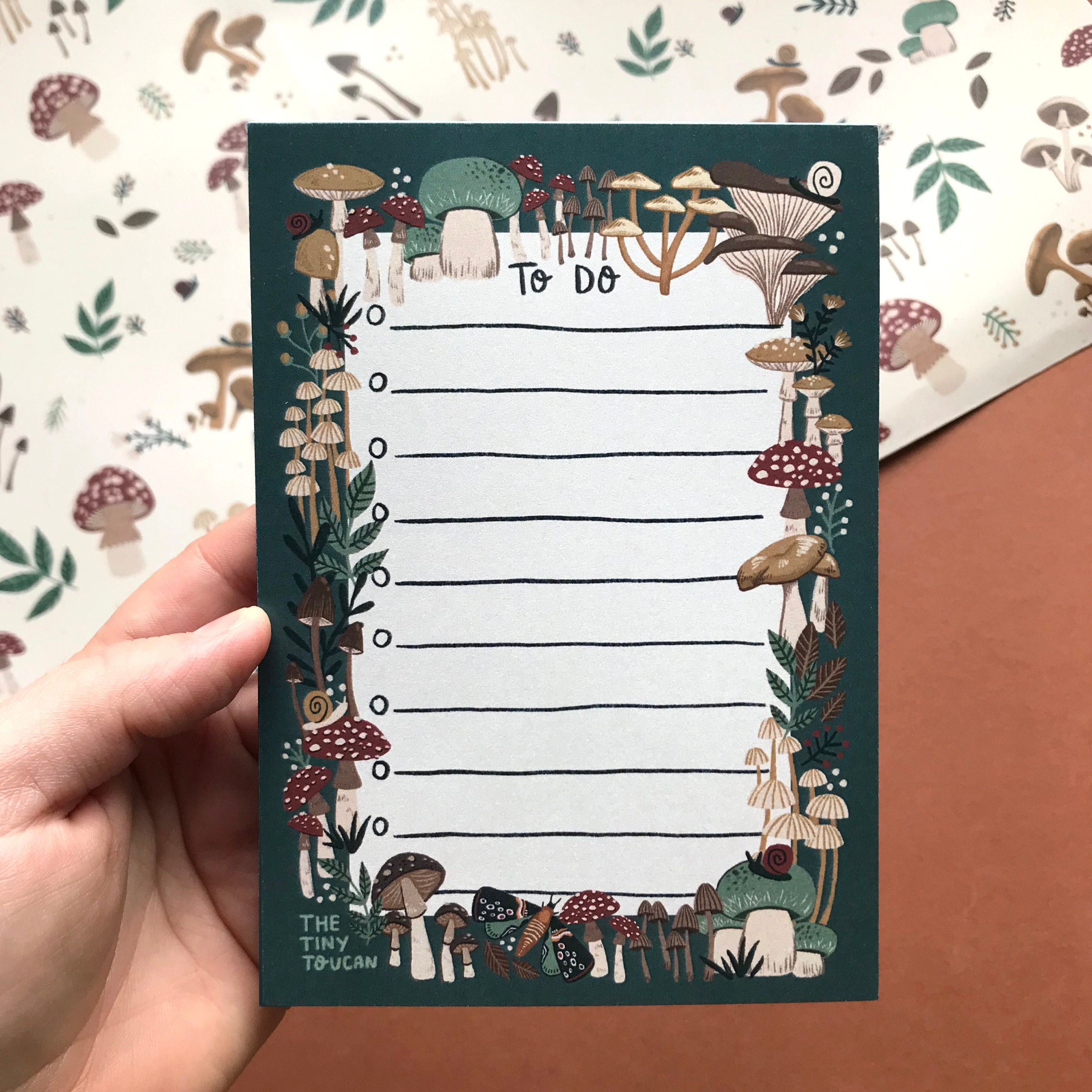 Little Mushies Gift Box- Illustrated Mushroom Stationery Gift Box ...
